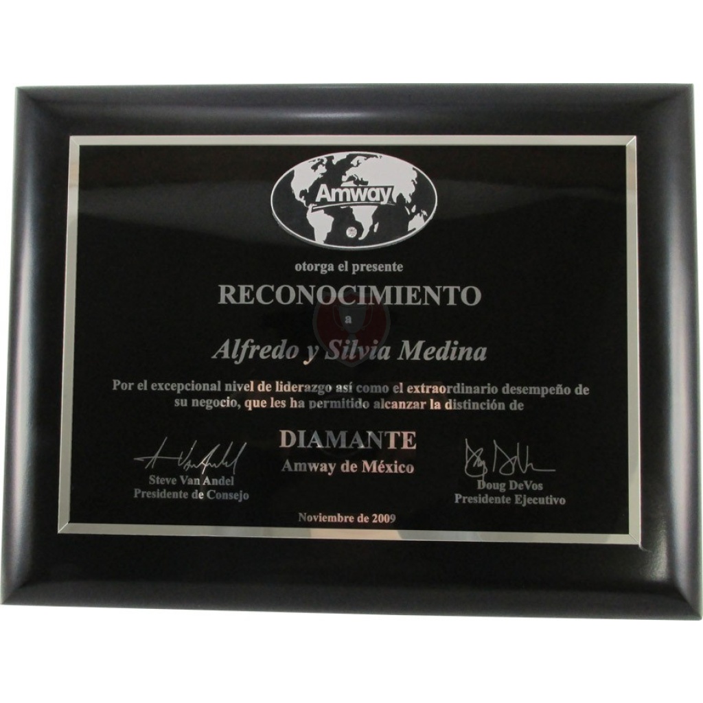 Placa Caoba - Trofeos.mx