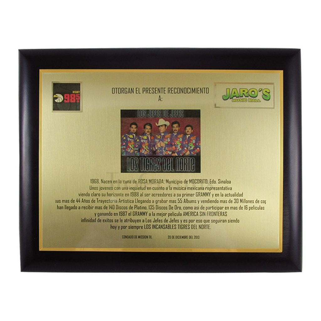 Mega Placa Tigres - Trofeos.mx