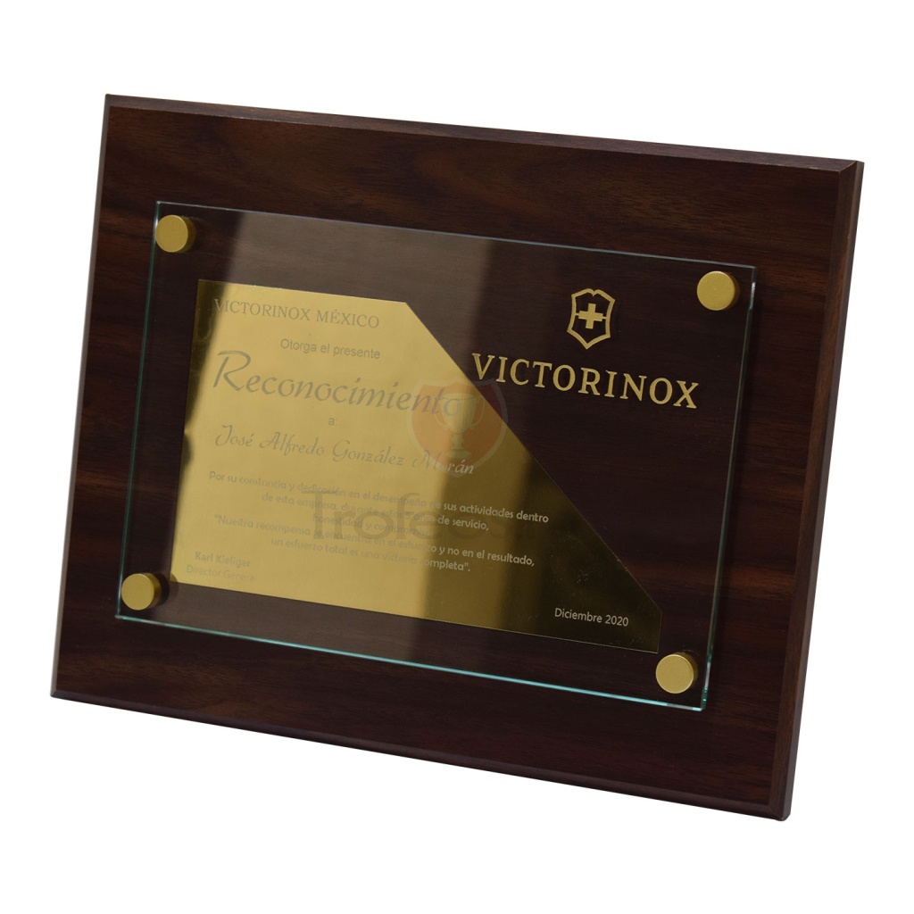 Placa de Madera - Trofeos.mx